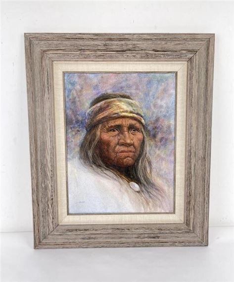 Jim Abeita | Jimmy Abeita Native American Indian Oil Painting (1970s ...