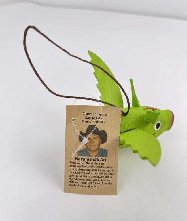 Chandler Begaye | Chandler Begaye Navajo Folk Art Wood Carving | MutualArt