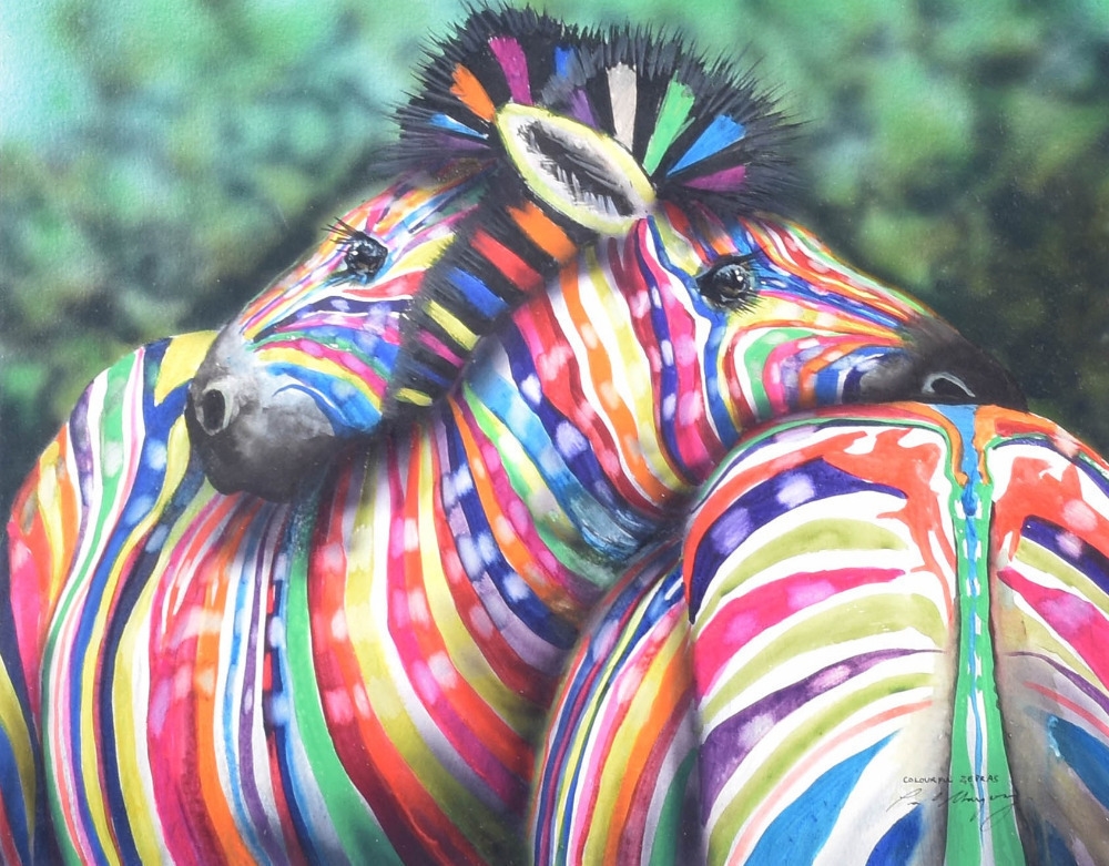 Paul Margocsy | Colourful Zebras | MutualArt