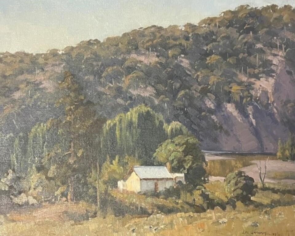 Les Graham | Landscape and cottage (1973) | MutualArt