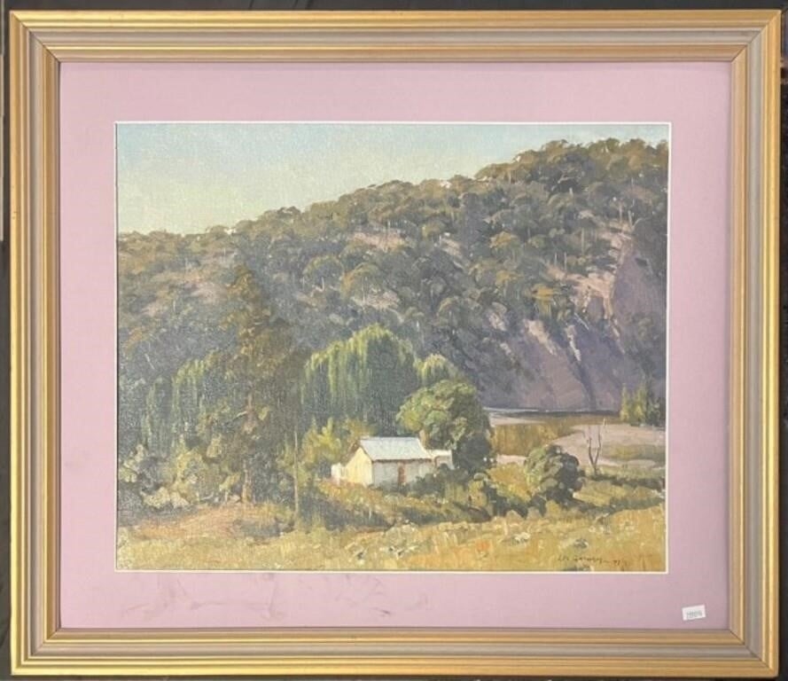Les Graham | Landscape and cottage (1973) | MutualArt