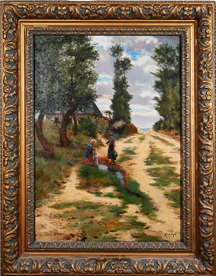 Albert Depre | Am Brunnen | MutualArt