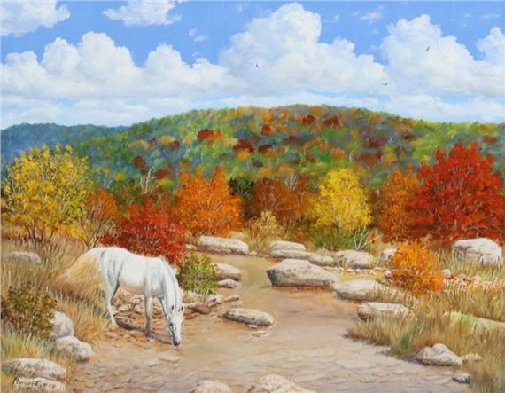 Manuel Garza | Getting a Cool Drink, | MutualArt