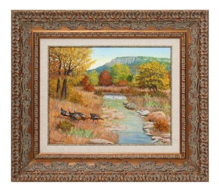 Manuel Garza | Autumn Scene - Wild Turkeys, | MutualArt
