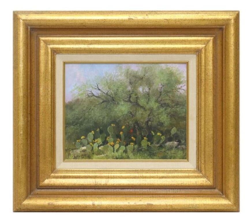 Ronald Vaughan | Landscape with Blooming Cacti and Cardinals (2019 ...