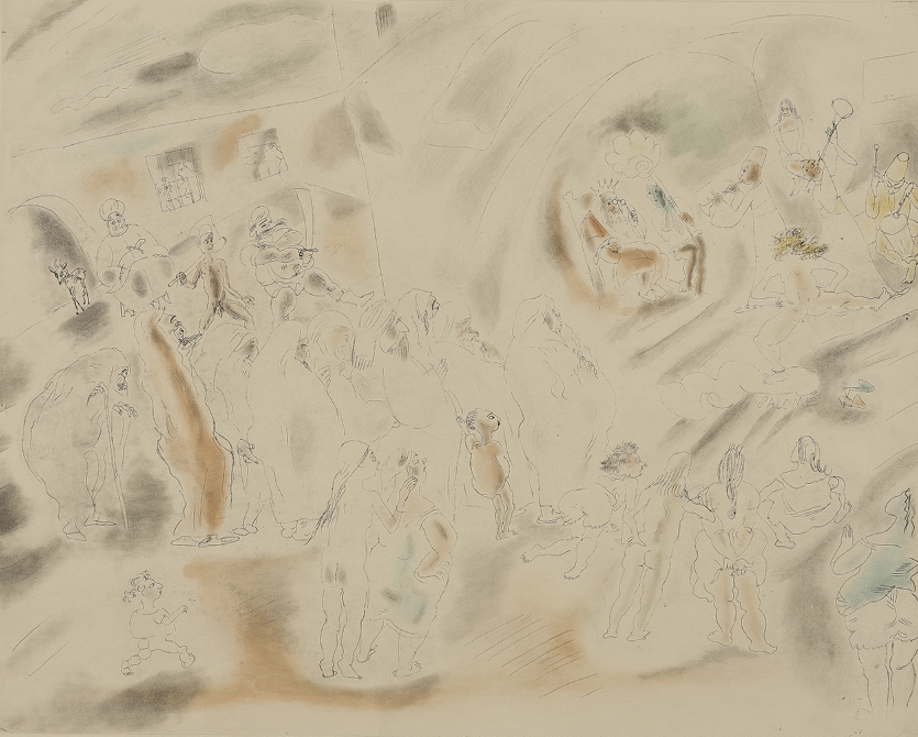 Jules Pascin | Salome Dancing in front of King Herod (1930) | MutualArt