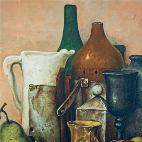Samuel Bak | Still life with fruit and vessels | MutualArt
