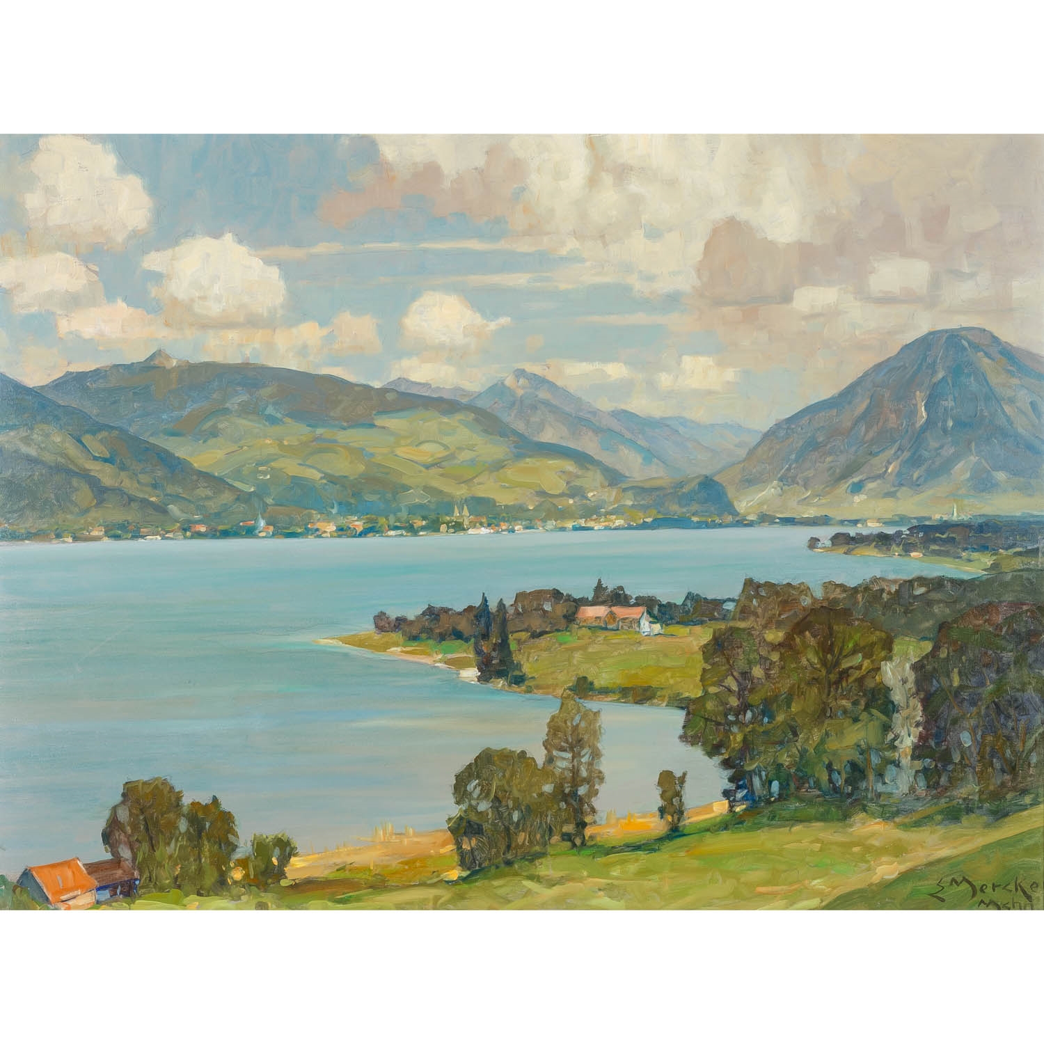 Erich Mercker | Tegernsee von Kaltenbrunn | MutualArt