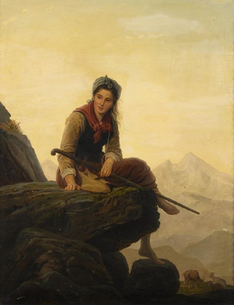Johann Georg Meyer von Bremen | The Goat Shepherdess (1865) | MutualArt