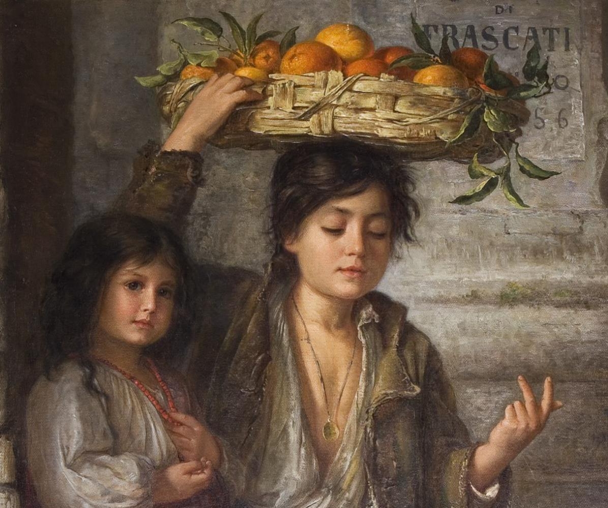Nathaniel Schmitt | Roman Street Children (1893) | MutualArt