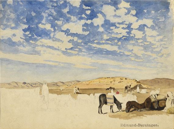 Edmund Berninger | Bedouin Rest in the Desert | MutualArt