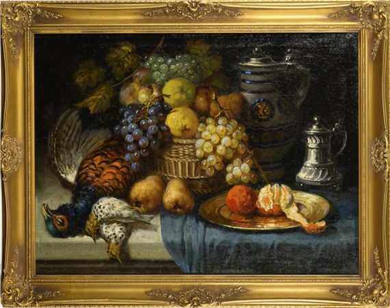 Josef Dederichs | Still Life with Fruit and Prey Bird | MutualArt