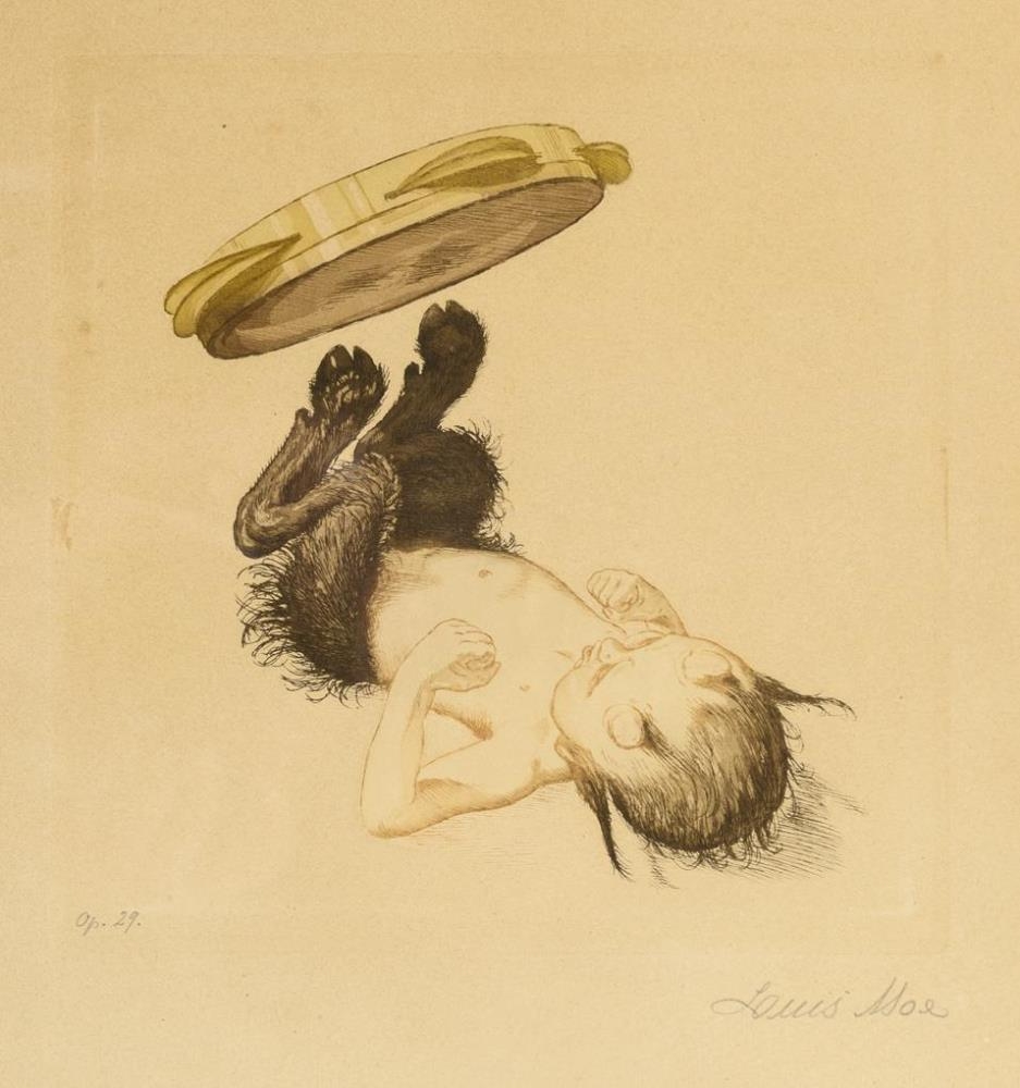 Louis Moe | 2 mythological works with fauns | MutualArt
