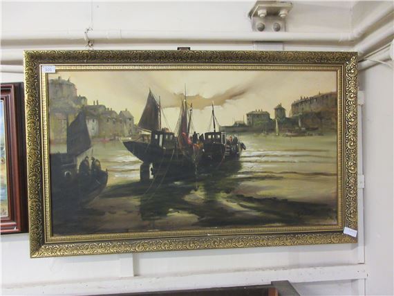 Terry Burke | harbour scene | MutualArt