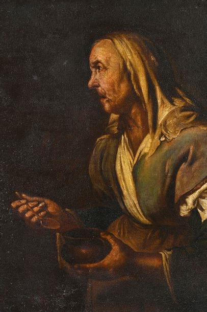 Pietro Bellotti | Portrait of an old woman Oil on canvas H. 90 cm - L ...