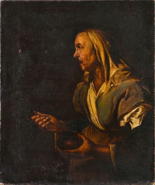 Pietro Bellotti | Portrait of an old woman Oil on canvas H. 90 cm - L ...