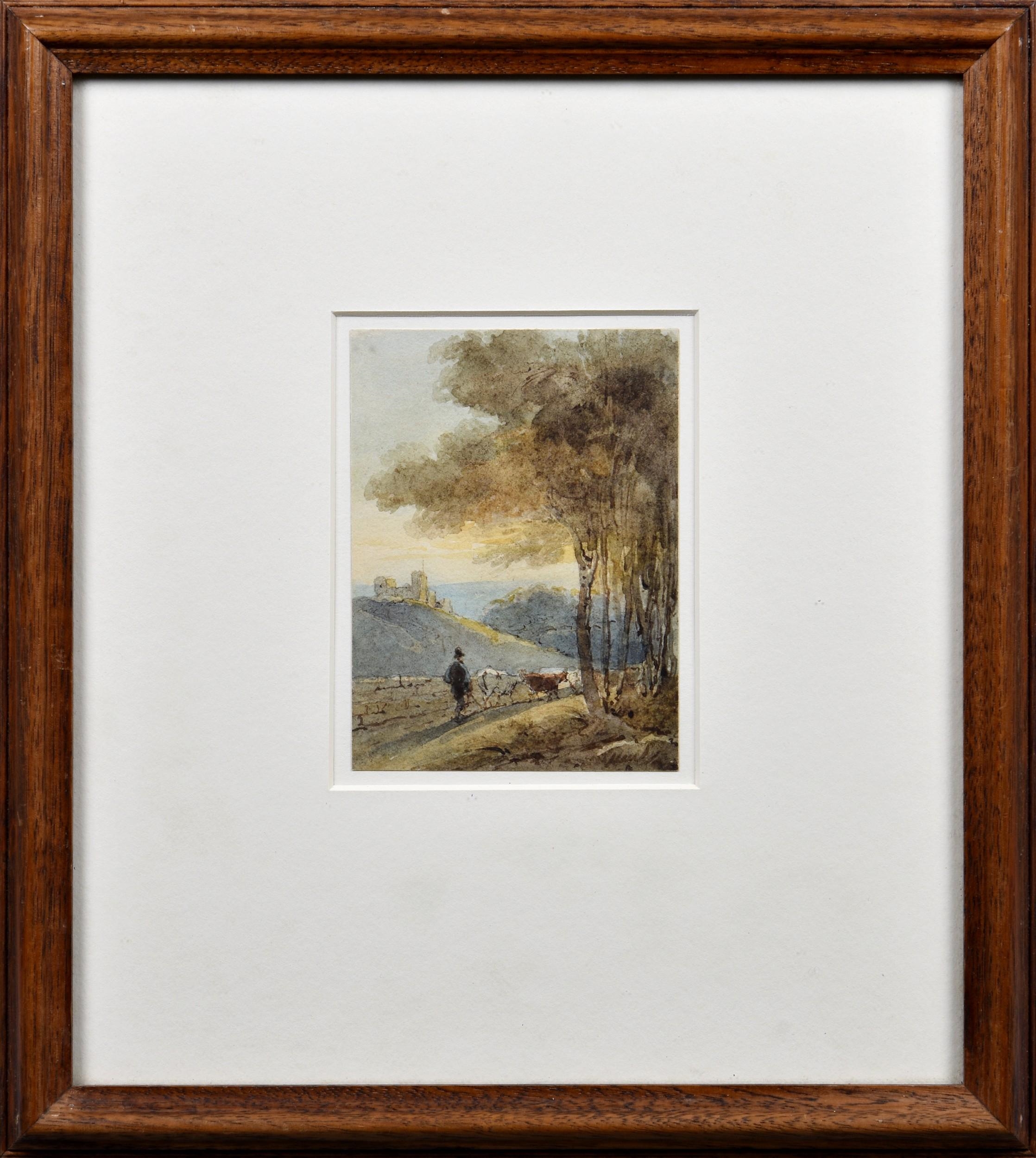 George Chinnery | Cattle drover on a country lane (Mid 20th Century ...