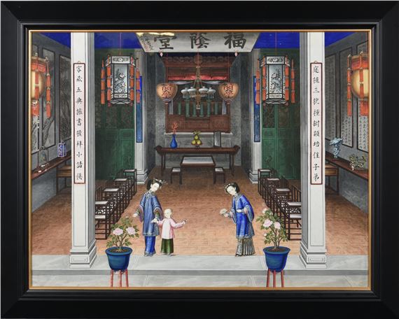 Tingqua | Six scenes taken in Canton: Lamqua's studio; Howqua's garden ...