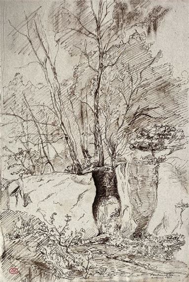 Paul Huët | Stamp of the workshop in the lower left corner (1861 ...