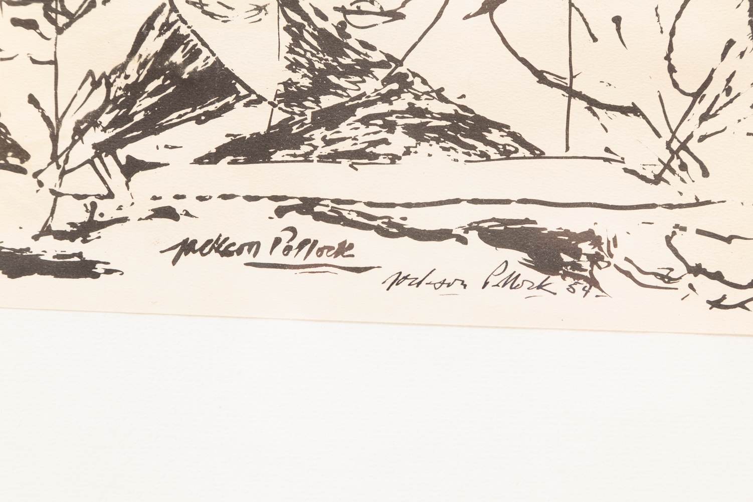 Jackson Pollock | PARSONS GALLERY INVITATION FOR JACKSON POLLOCK. (1954 ...