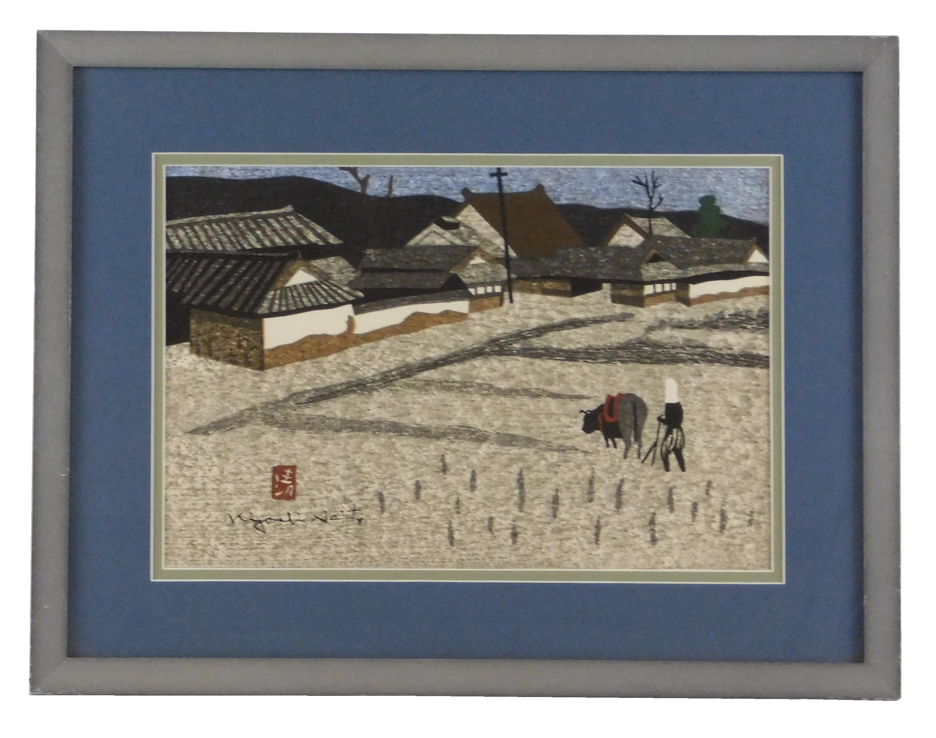 Kiyoshi Saito | Plowing the Rice Field | MutualArt