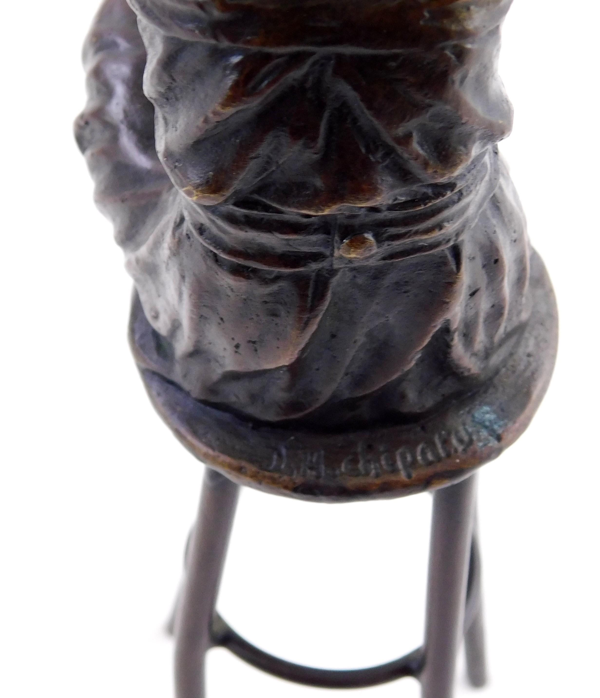 Demétre H. Chiparus | Art Deco bronze sculpture of flapper wearing ...