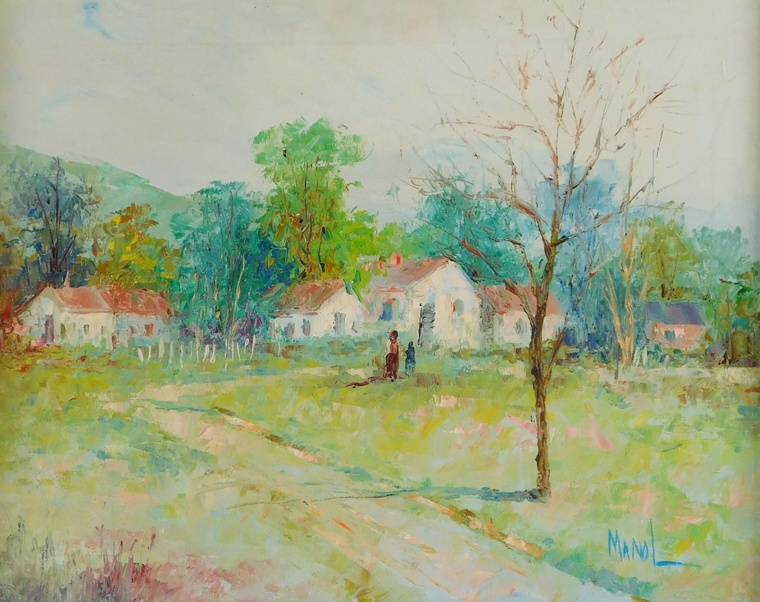 John Adamos Manol | impressionistic summer landscape | MutualArt
