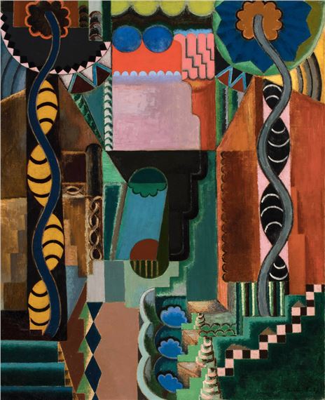 Auguste Herbin | Paysage à Ceret (1919) | MutualArt