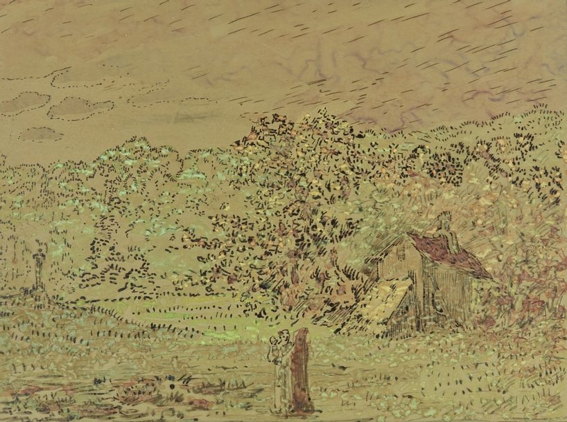 Charles Philippe Blache | Animated landscape in the chapel | MutualArt