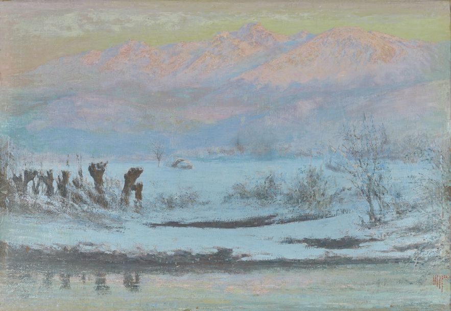 Charles Philippe Blache | The Alps on a winter evening | MutualArt