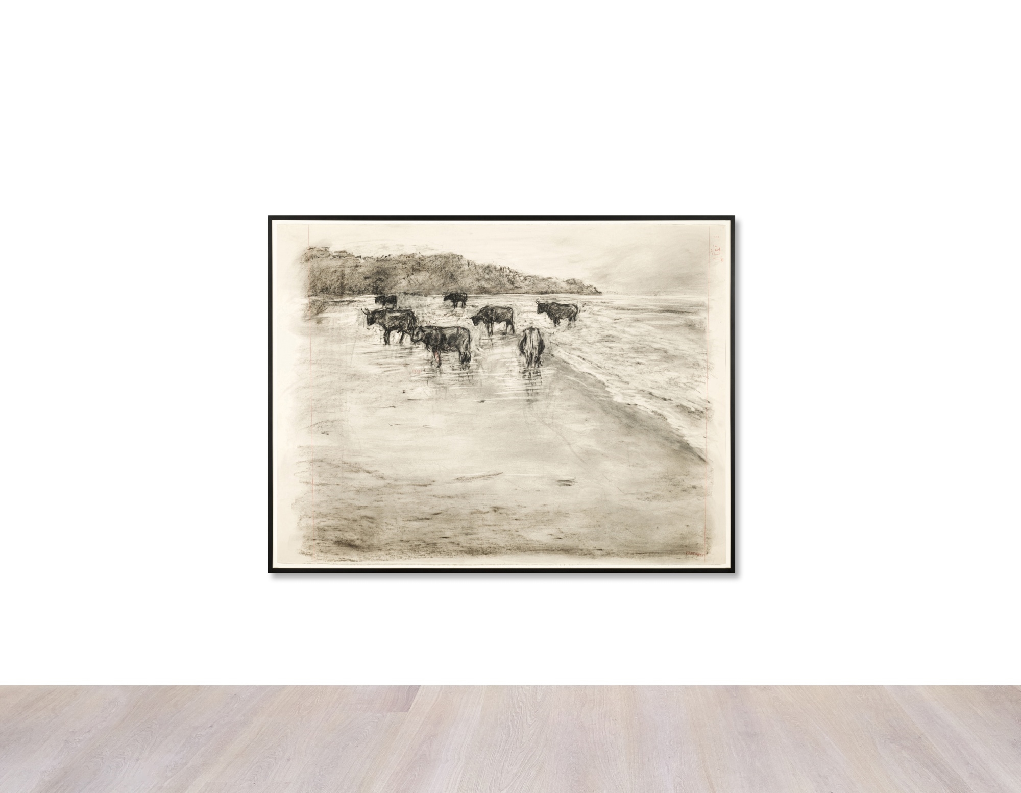 William Kentridge | Drawing from 'Tide Table' (Cattle in Ocean) (2003 ...