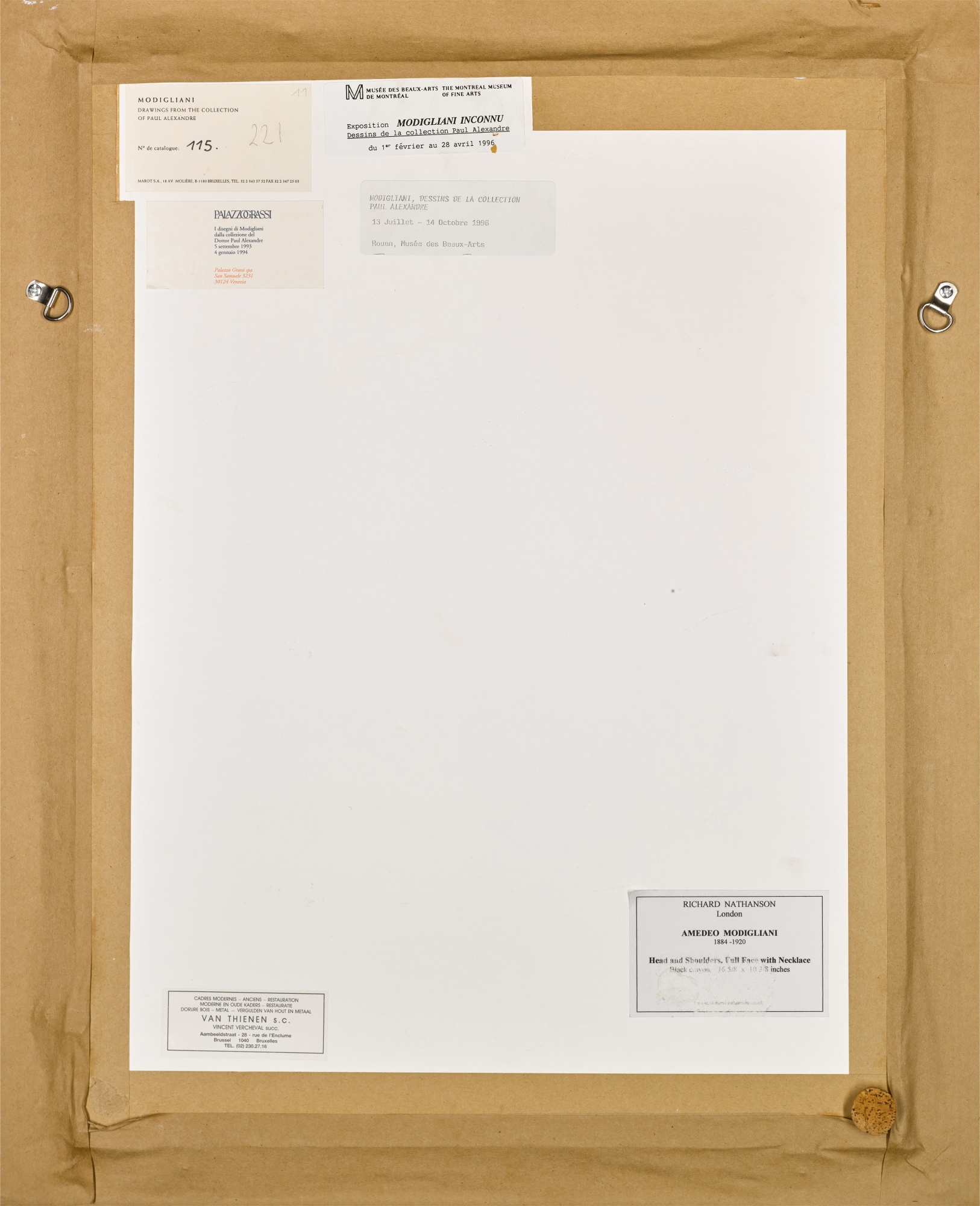 Amedeo Modigliani | Tête de face avec collier (1911 - 1914) | MutualArt