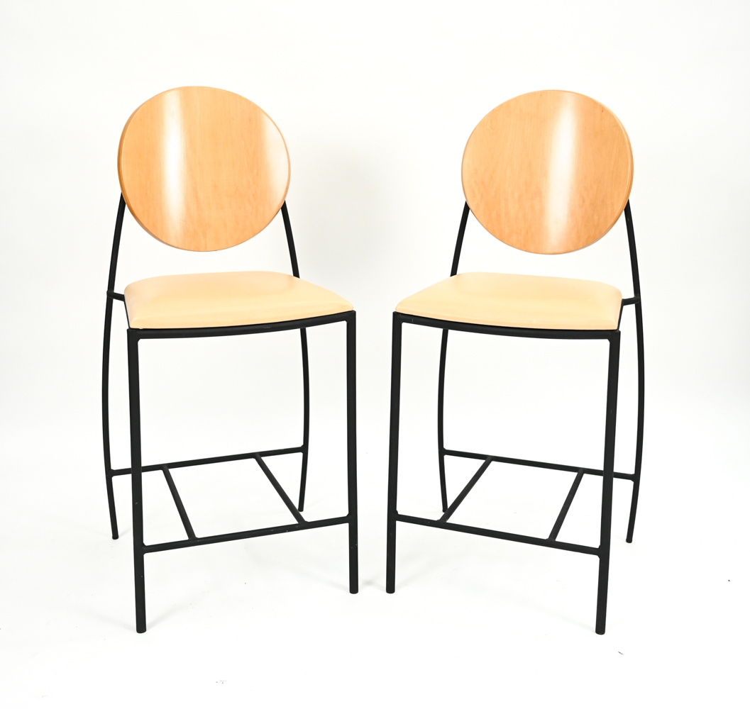 Dakota Jackson | PAIR OF DAKOTA JACKSON VIK-TER COUNTER STOOLS | MutualArt