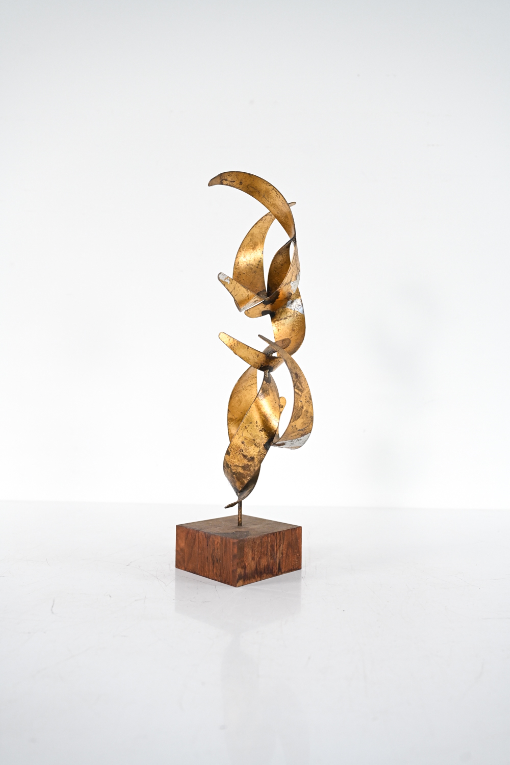 William Bowie | ABSTRACT METAL & GOLD LEAF SCULPTURE (1960) | MutualArt