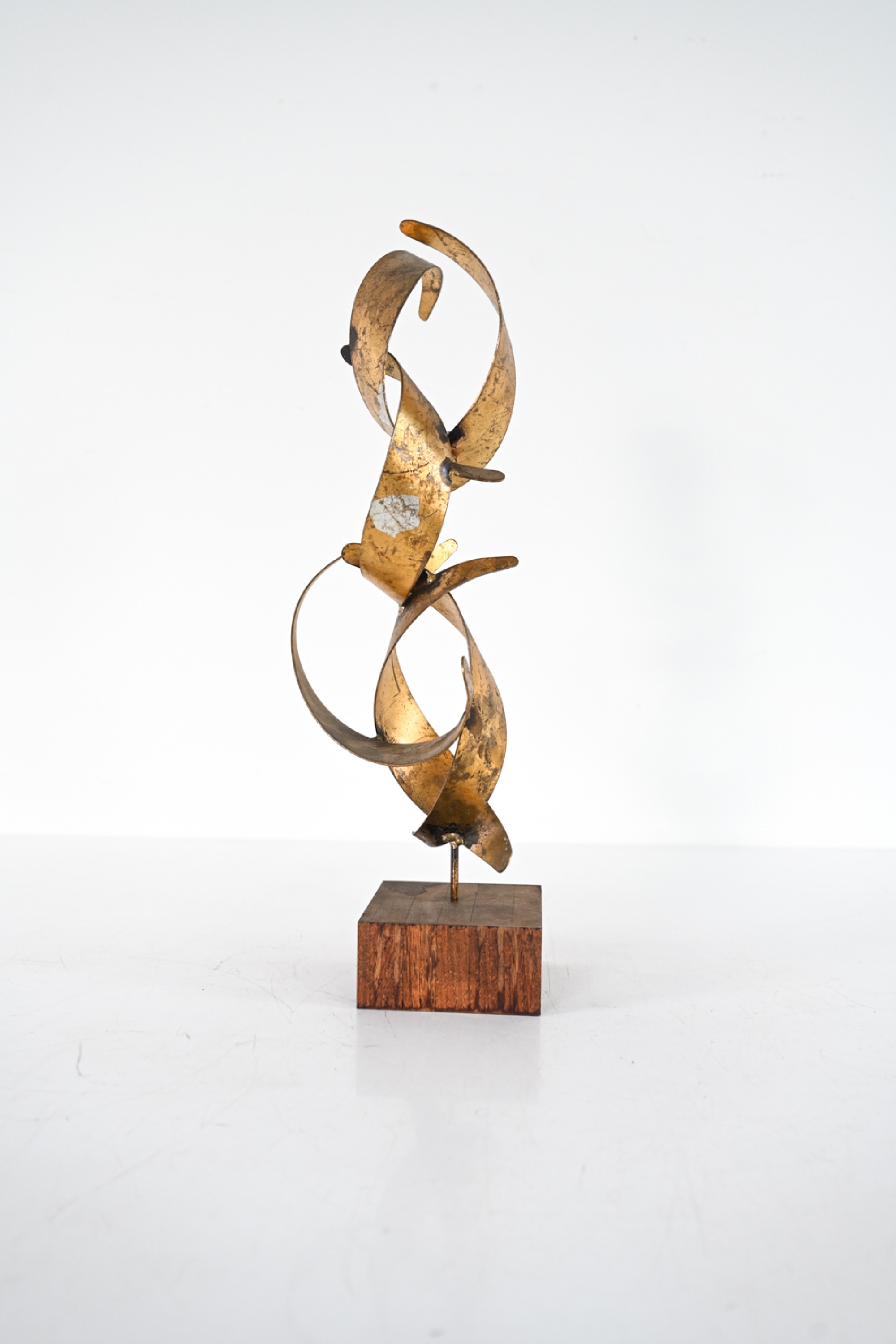 William Bowie | ABSTRACT METAL & GOLD LEAF SCULPTURE (1960) | MutualArt