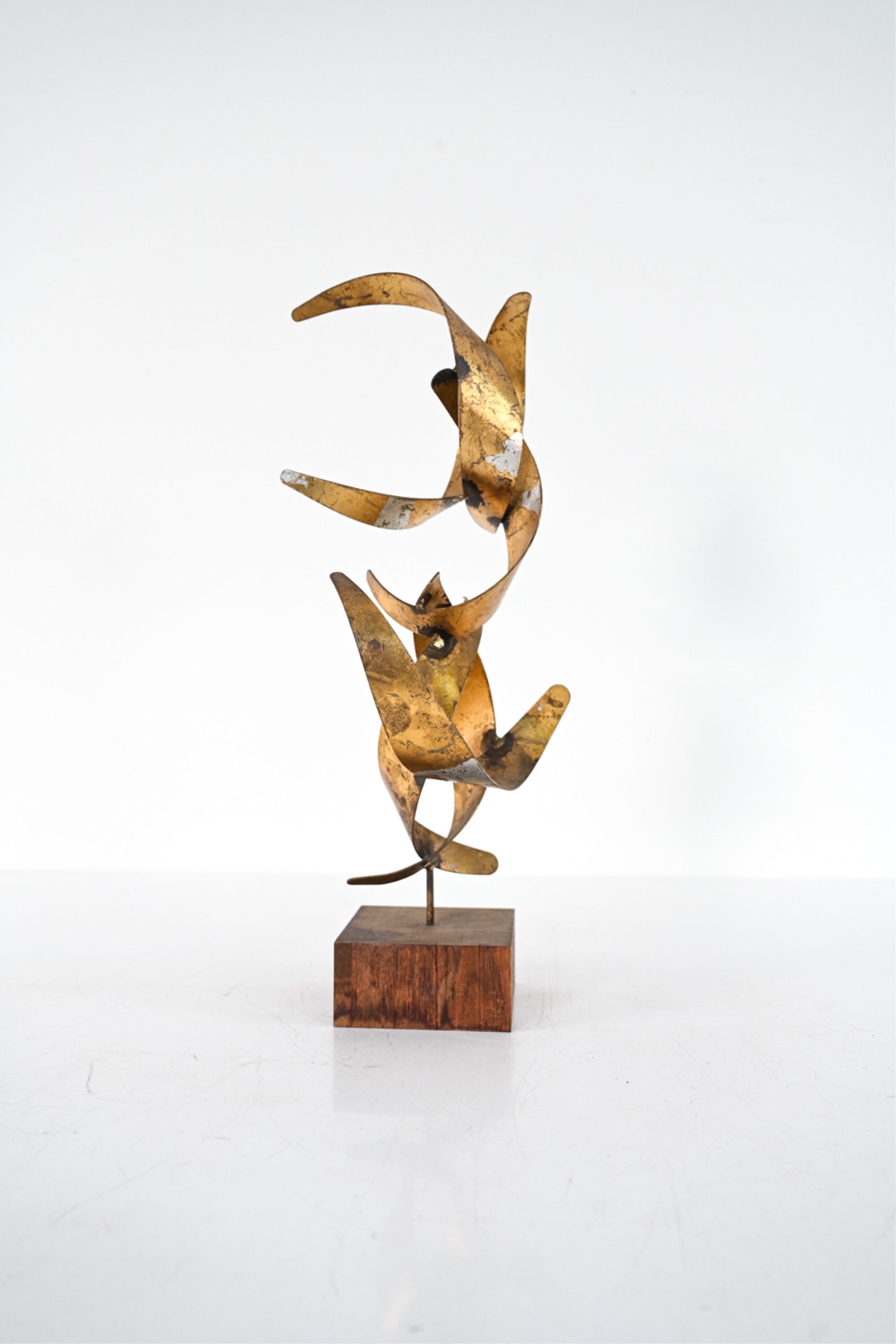 William Bowie | ABSTRACT METAL & GOLD LEAF SCULPTURE (1960) | MutualArt