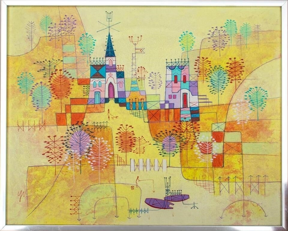 Heshi Yu | Abstract Village Landscape | MutualArt