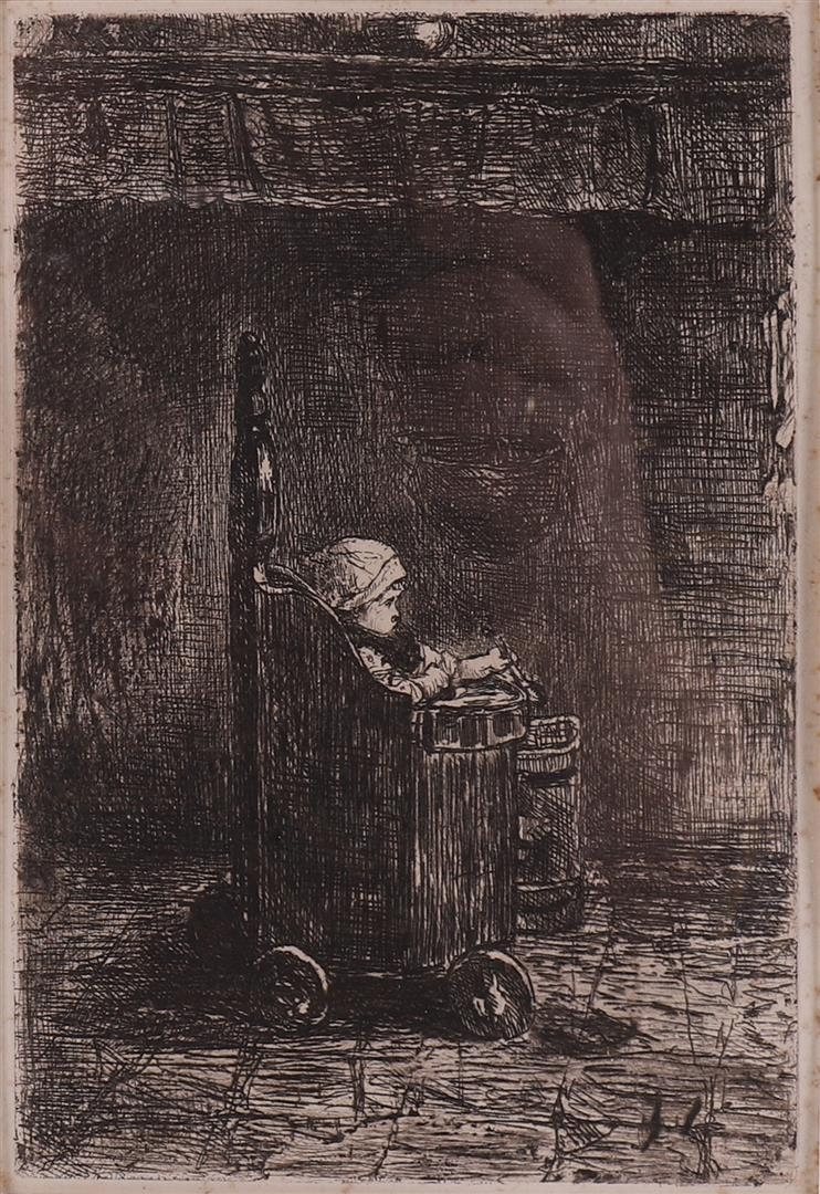 Jozef Israëls | Child in poop chair | MutualArt