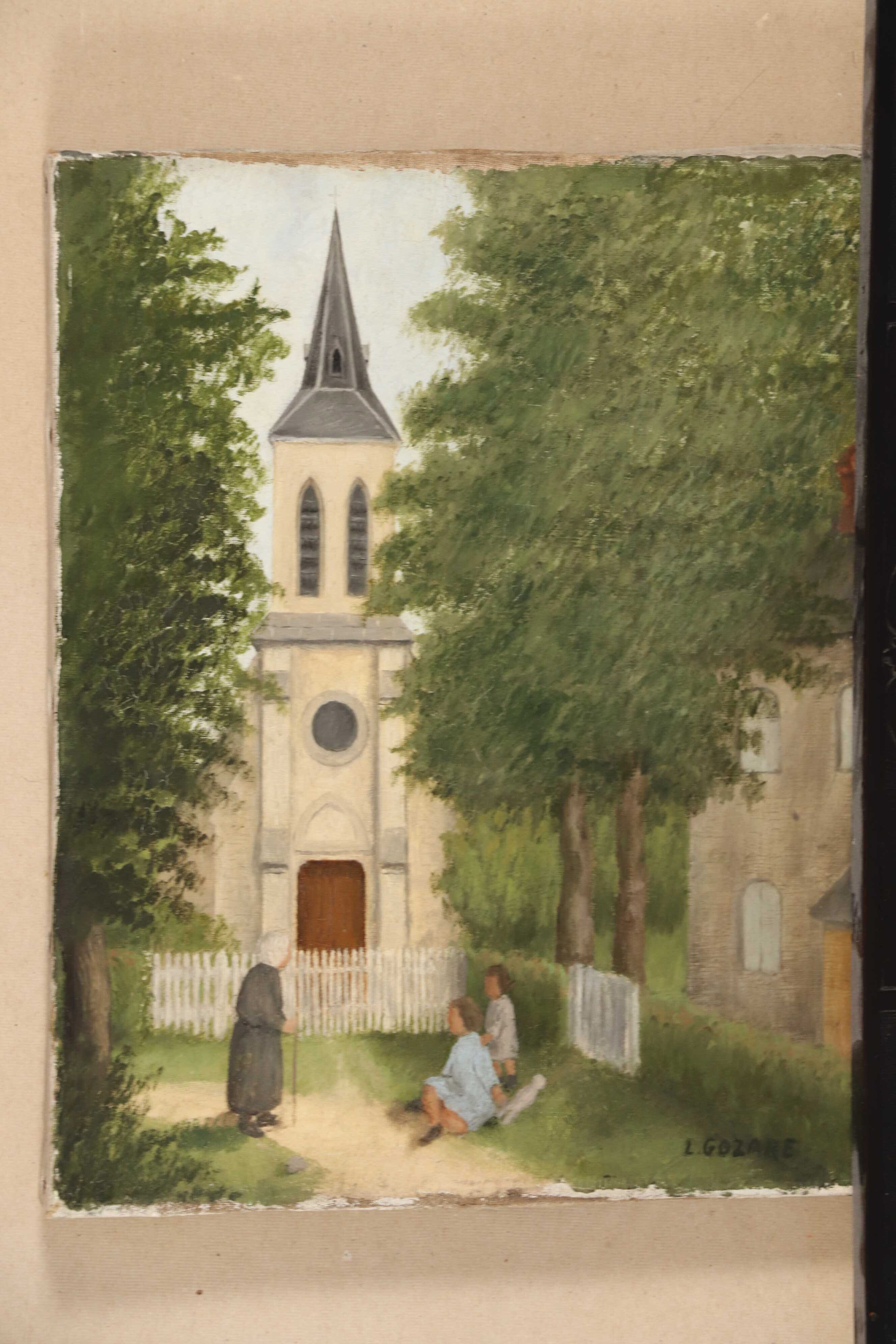 Léon Gozare | Devant l'église de Godisson | MutualArt