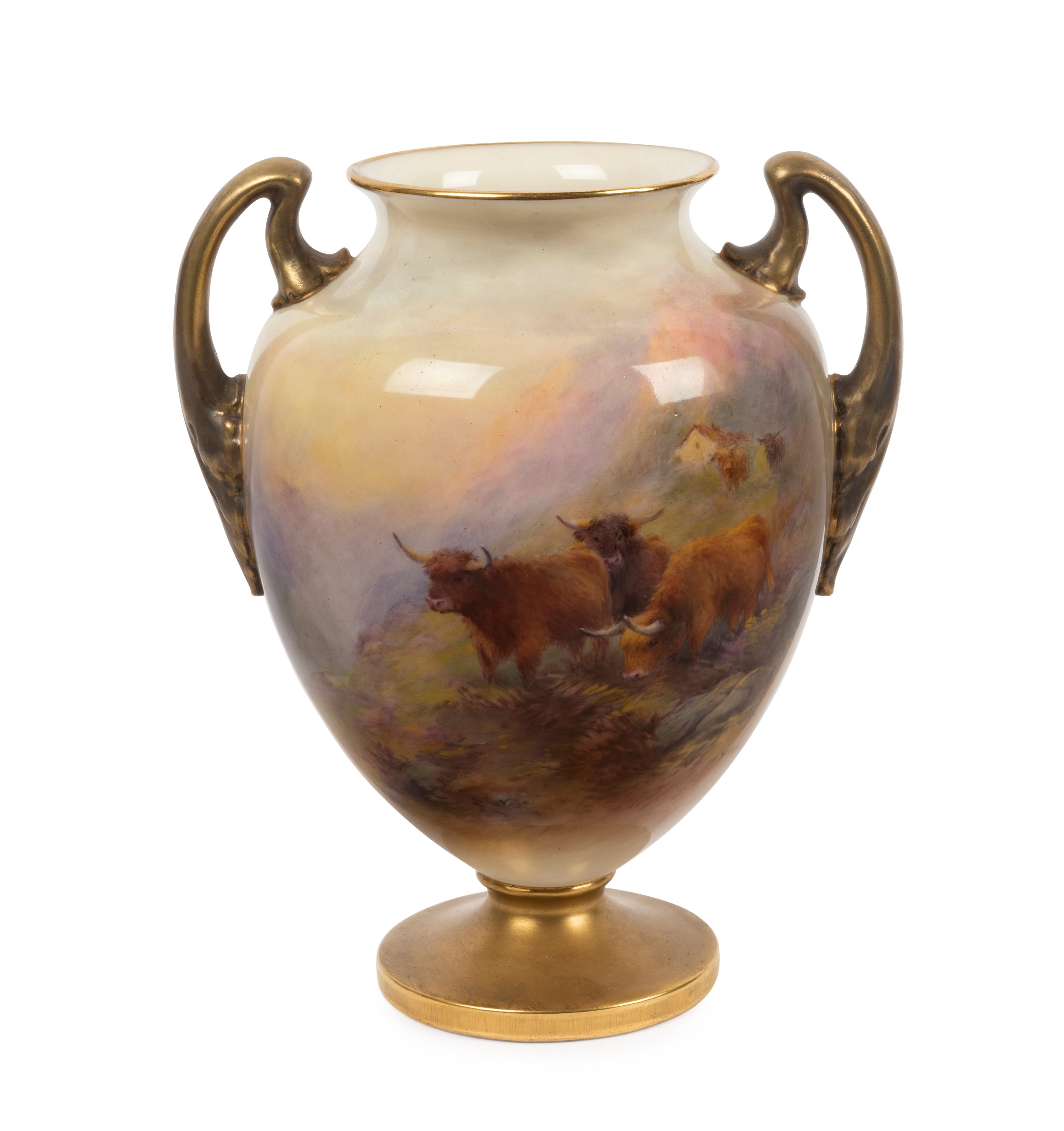 Harry Stinton | A Royal Worcester covered vase by Harry Stinton (1924 ...