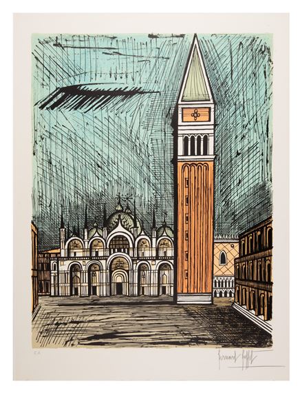 Bernard Buffet | PLACE SAINT MARC ET LE CAMPANILE DE VENISE, 1986 (1986 ...