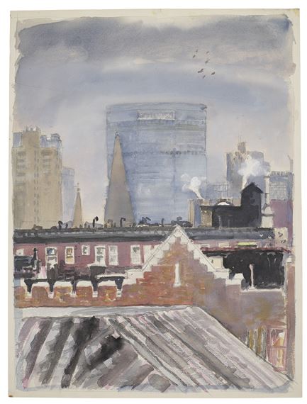 Paul Thek | Untitled (cityscape) (Circa 1986) | MutualArt