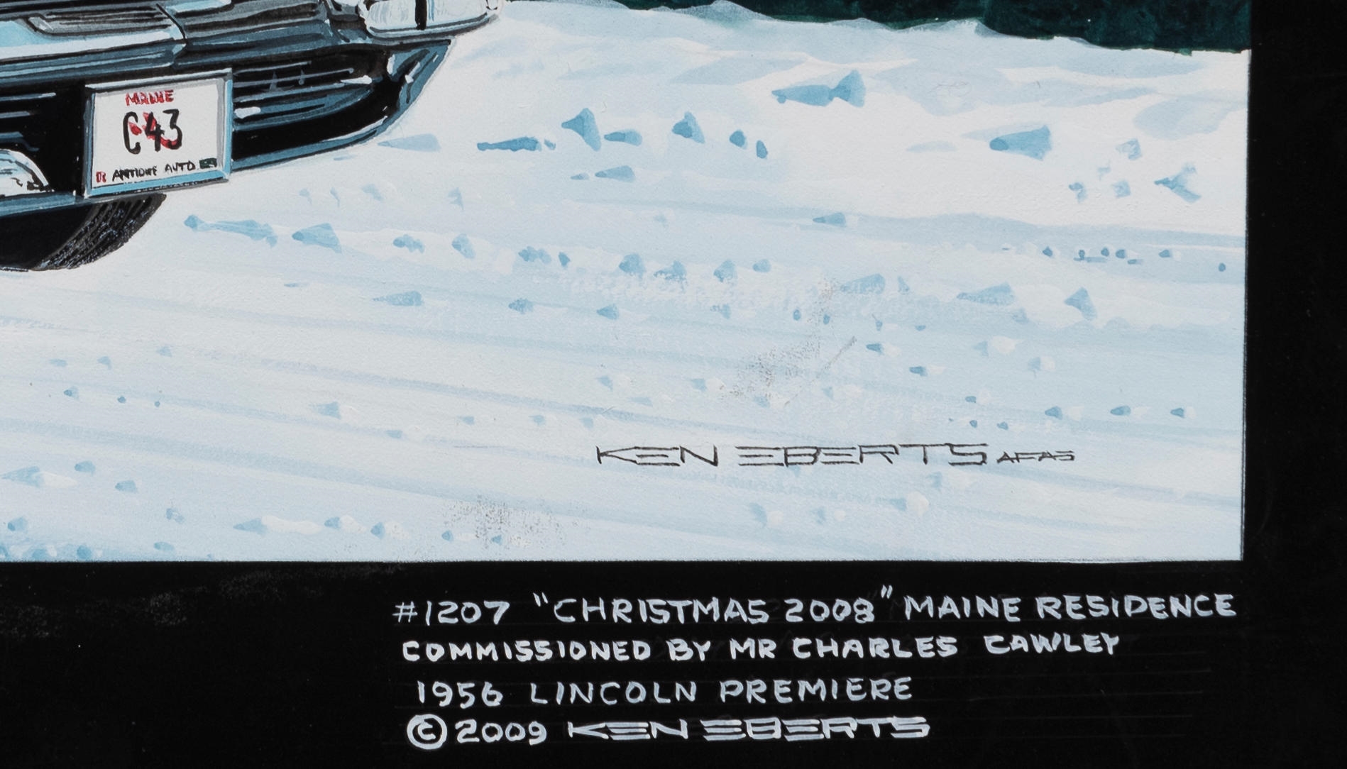Ken Eberts | Two Watercolors: Christmas at Foxhill 2007 and Christmas ...