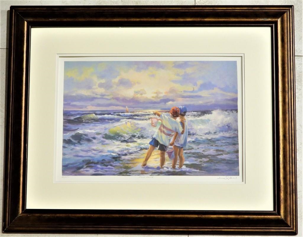 Lucelle Raad | Far Sail: Framed Serigraph signed and numbered 87 /400 ...