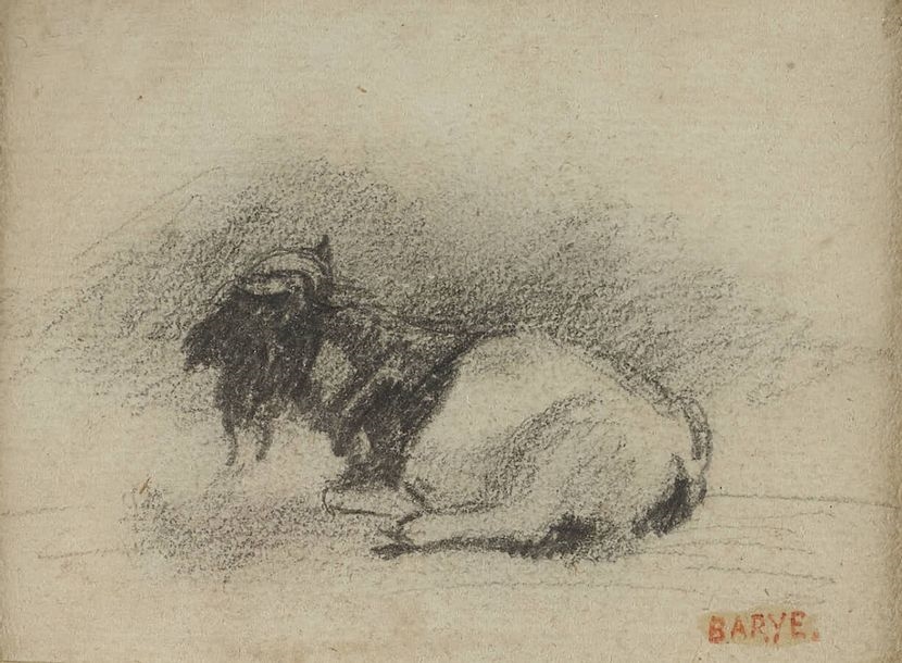 Antoine-Louis Barye | Antoine Louis BARYE - 1796-1875 Reclining goat ...