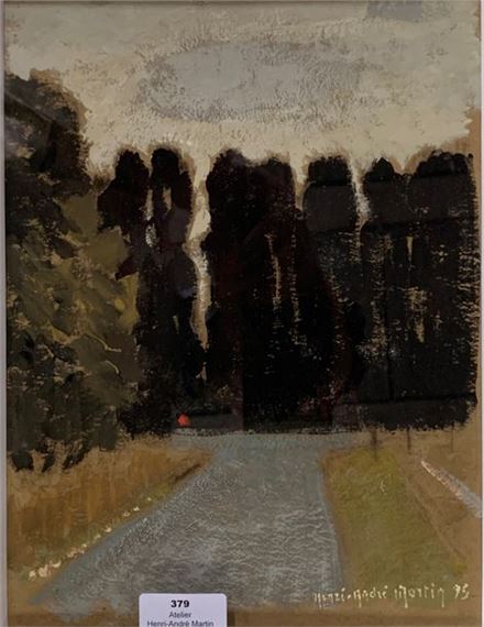 Henri André Martin | Path and cypress (1995) | MutualArt