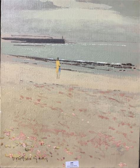 Henri André Martin | Walkers on the beach | MutualArt