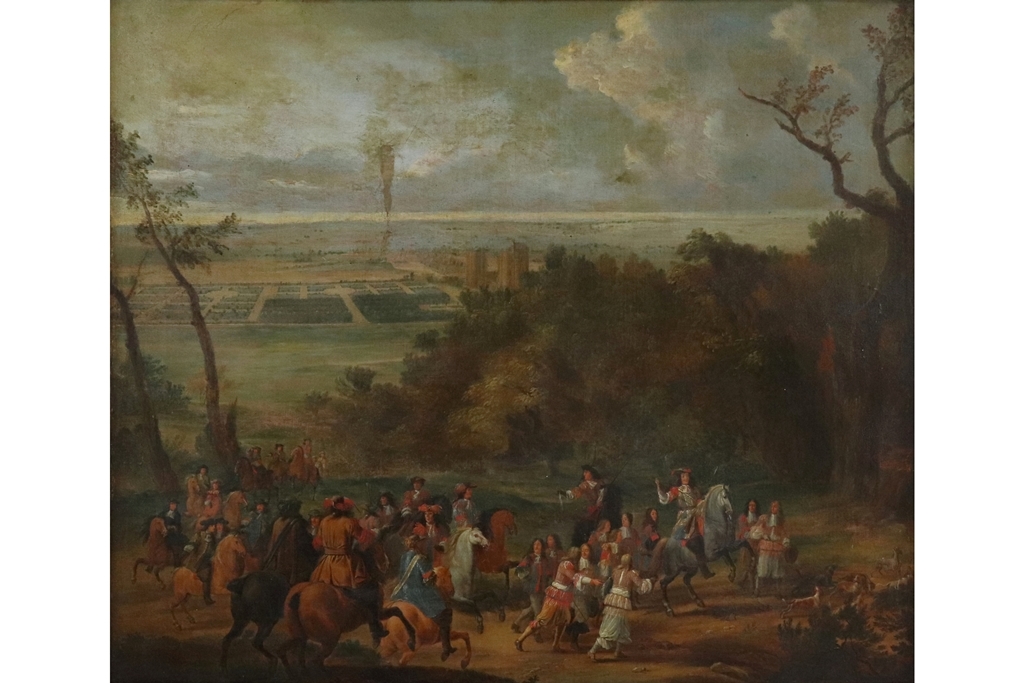 French School, 18th Century | Louis XIV hunting near the Château de ...