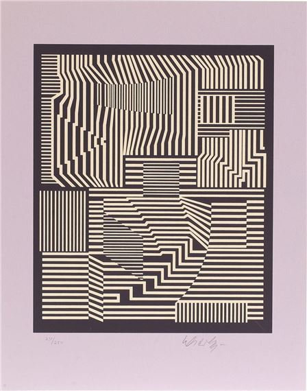 Victor Vasarely | Broey Neg (1989) | MutualArt