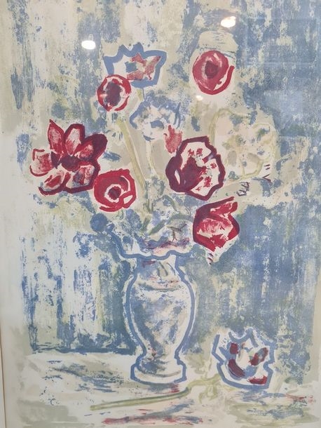 Vincent Breton | Table with fruits and bouquet Watercolor on paper ...
